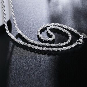 Jewelry | 2 Inch 925 Silver Rope Chain Necklace | Poshmark